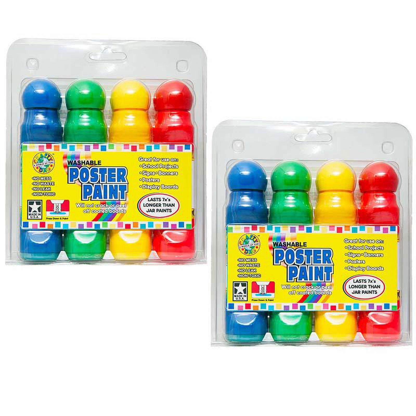 Crafty Dab Washable Poster Paint Markers, Assorted Colors, 4 Per Pack ...