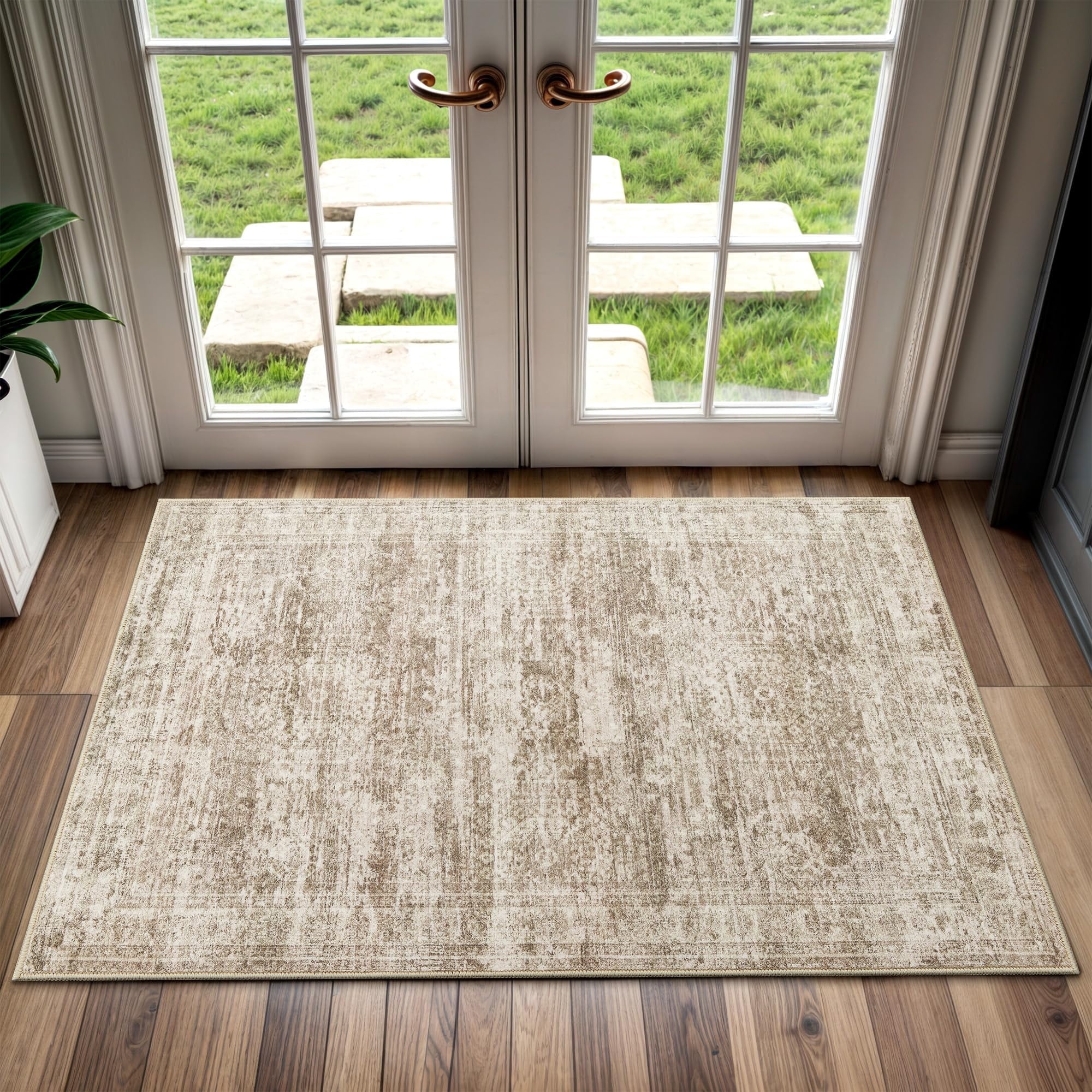 Washable Rugs 2x3 for Kitchen Entryway Powder Room Non-Slip Low Pile ...