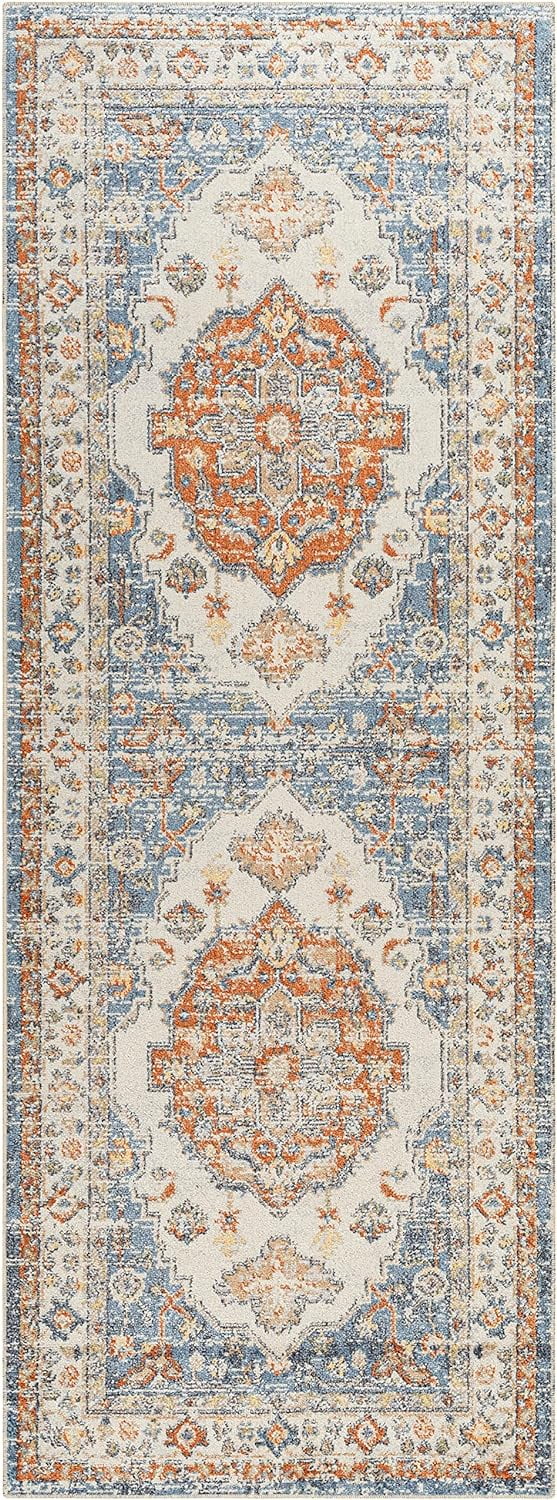 Washable Rugs, 3X7 Edgerton Traditional Burnt Orange Runner Area Rug ...