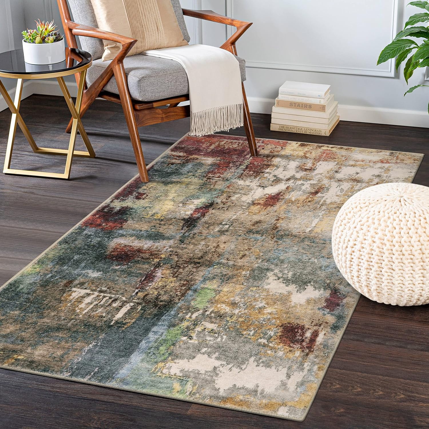 Washable Rugs For Entrance Indoor,Non Slip Small Rugs For Bedrooms ...