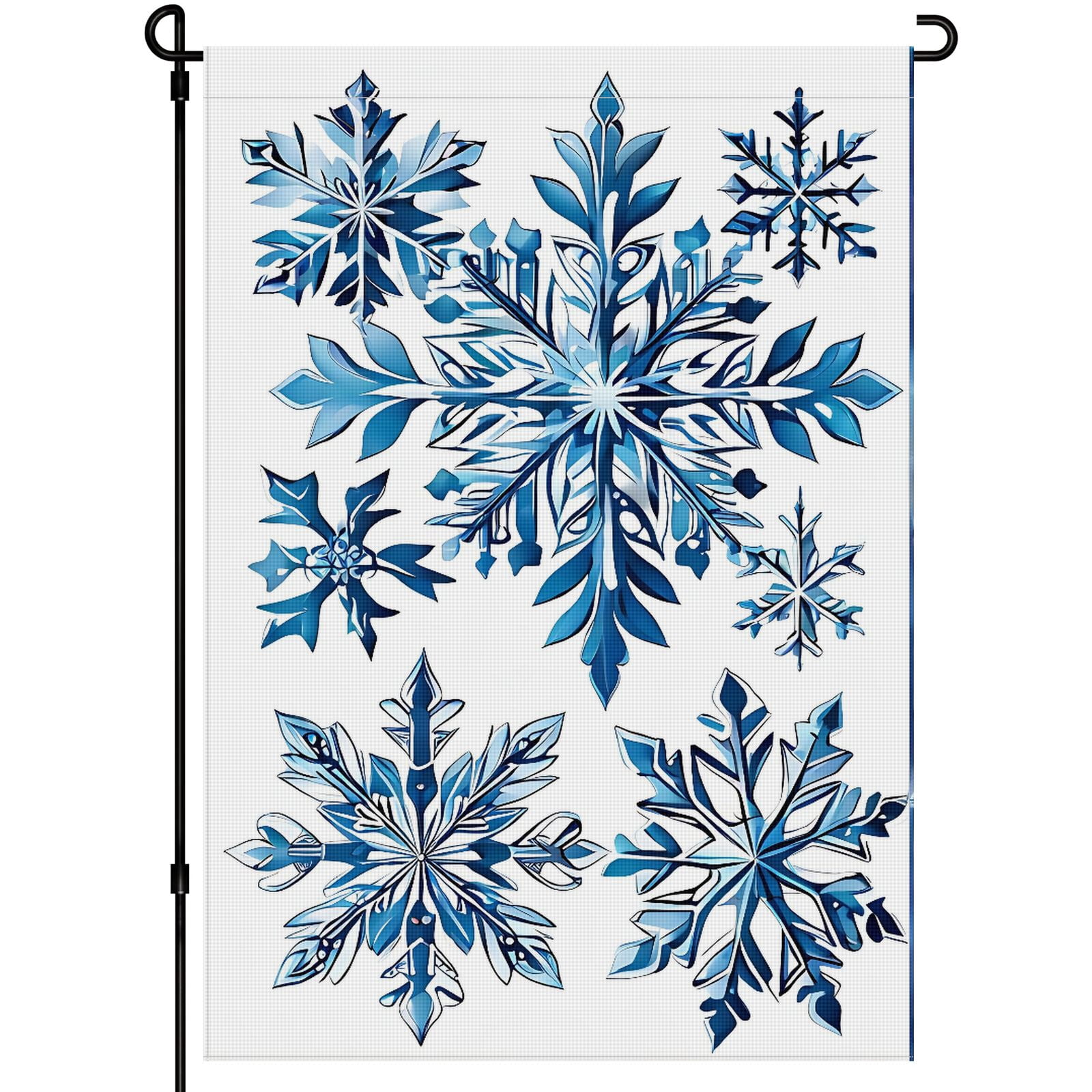 Washable Seamless Pattern Welcome Winter Garden Flag for Outdoor 28x40 ...