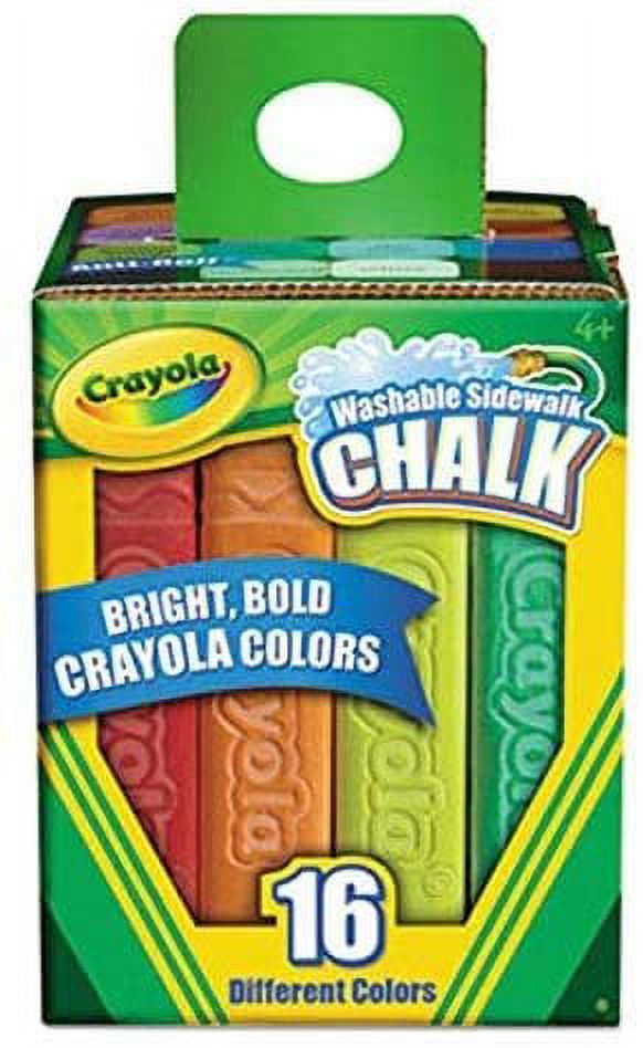 Crayola Washable Sidewalk Chalk Set - 16 Assorted Colors - 2 Sets ...