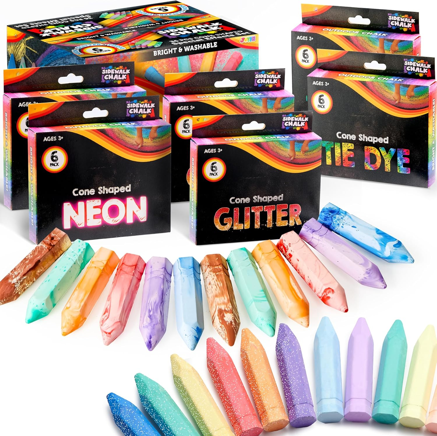 Washable Sidewalk Chalks Set in,Colors, Including - Walmart.com