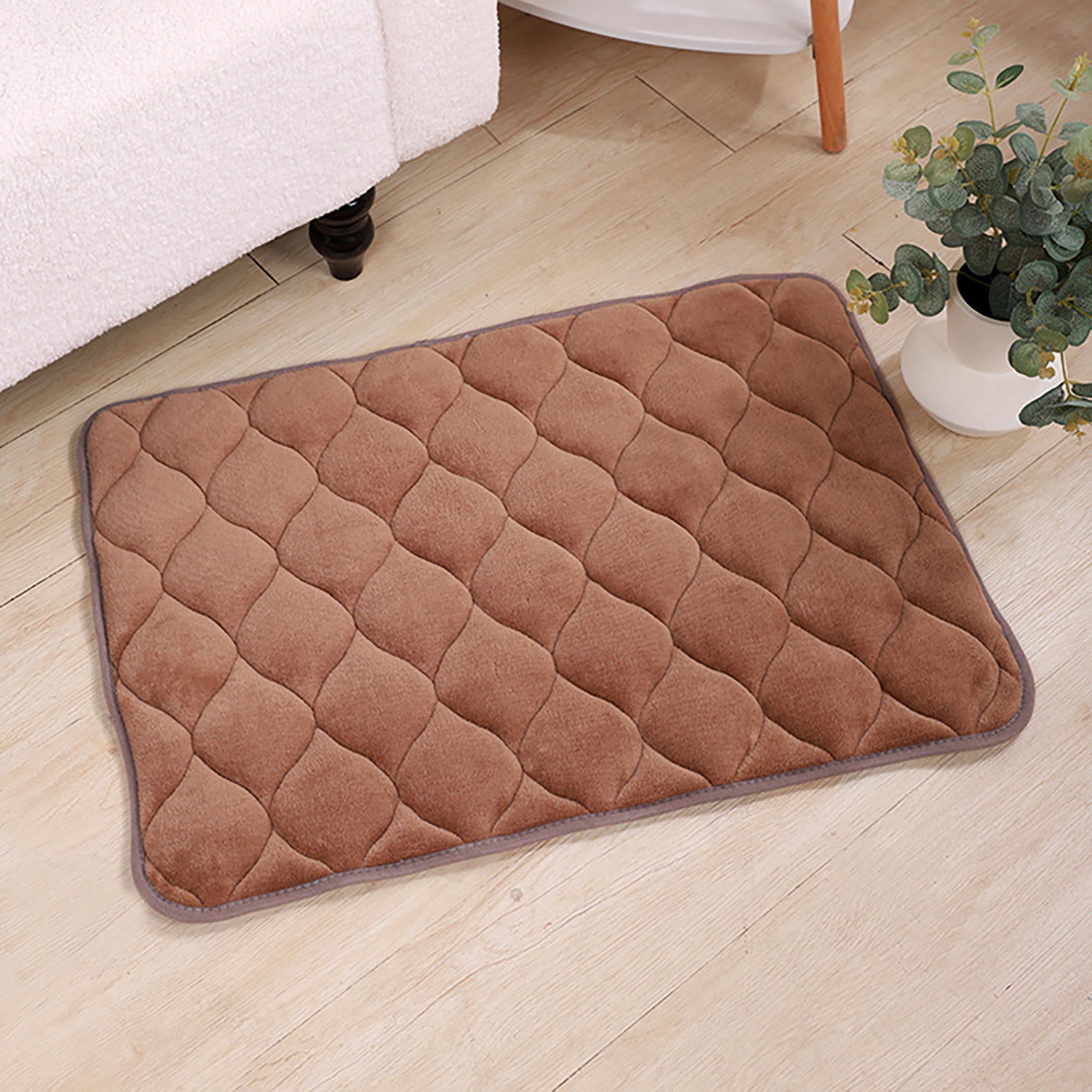 Washable Soft Dog Crate Mat with Anti-Slip Bottom, Durable Pet Bed Pad ...