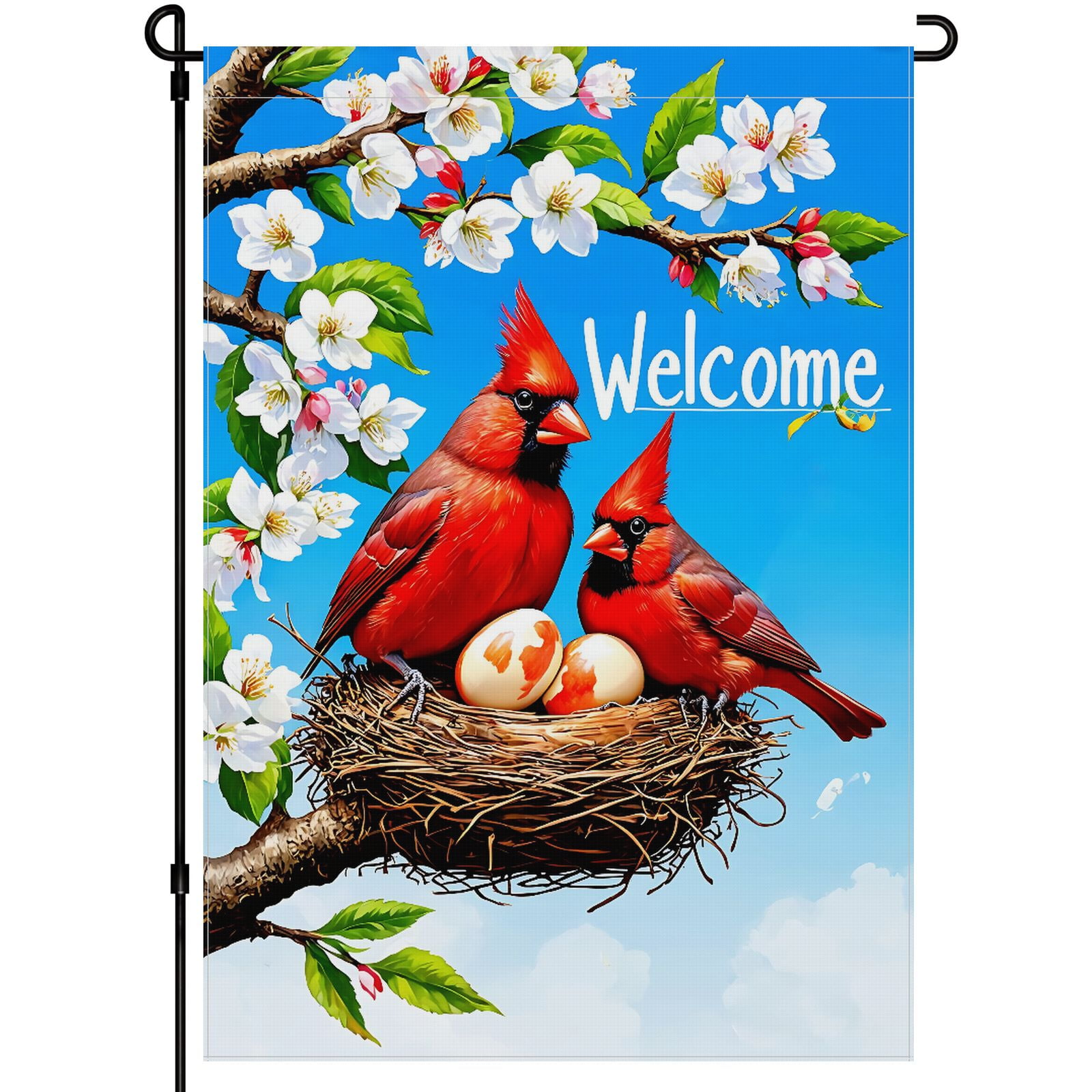 12x18 Spring Flag with Double-sided Cardinal Bird Pattern - Ideal ...