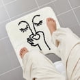 Washable U Shaped Toilet Rug Soft Absorbent Non Slip Bath Mat Machine ...