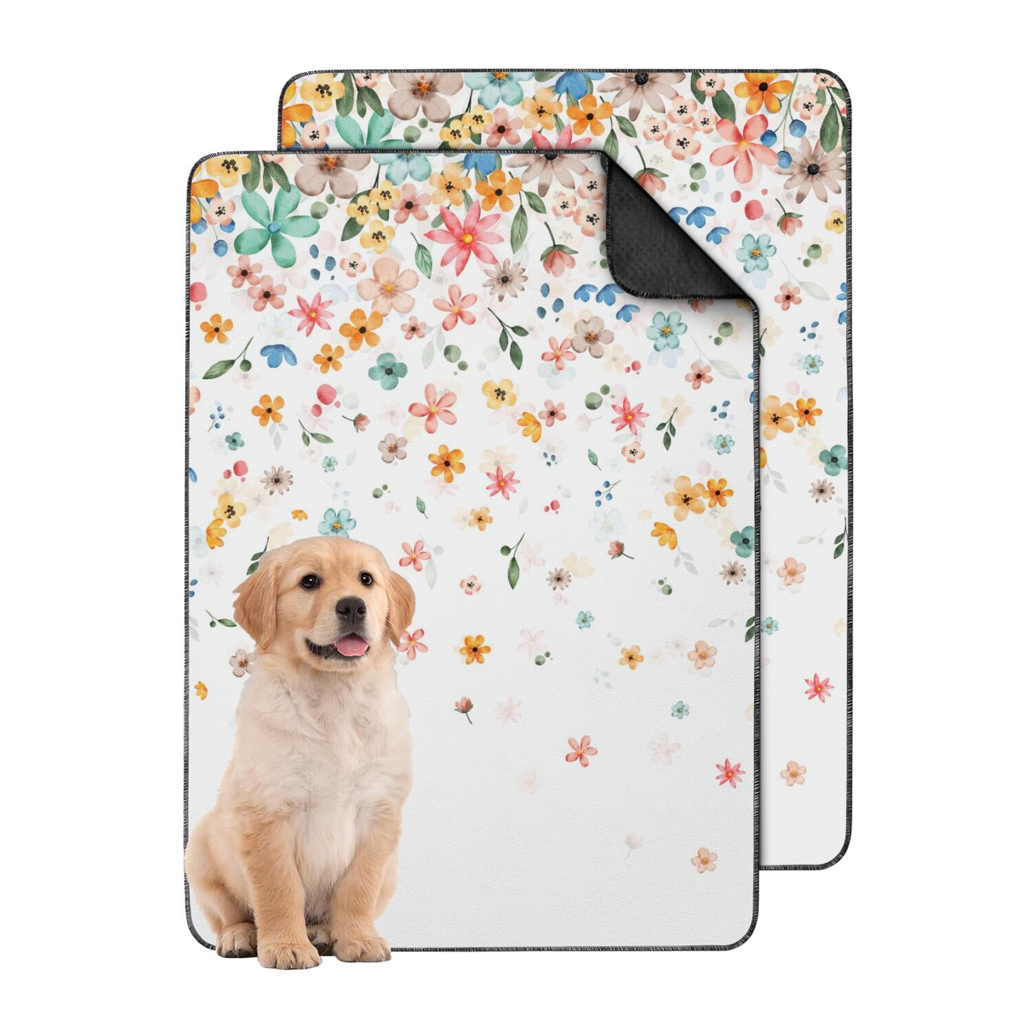 Washable Wee Pads 24x35 Inch 2-Pack, Reusable Dog Pee Pads with High ...