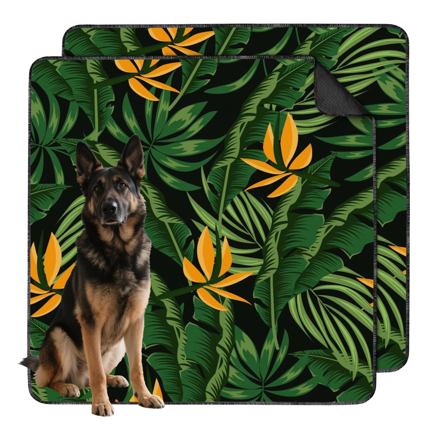 Washable and Odor-Resistant Dog Pee Pads with Tropical Print Decor ...