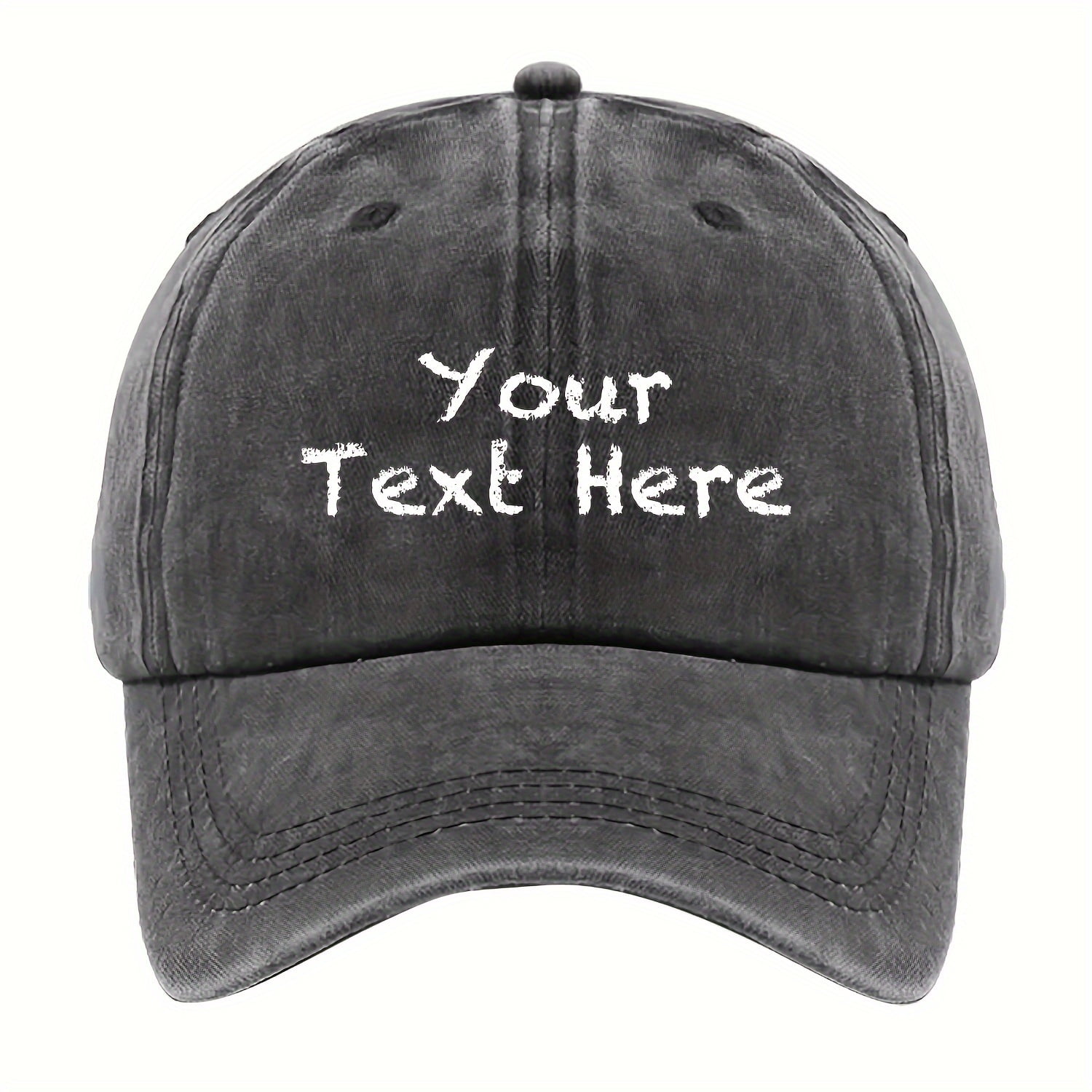 Washable fabric baseball cap, custom printed with exclusive name LOGO ...