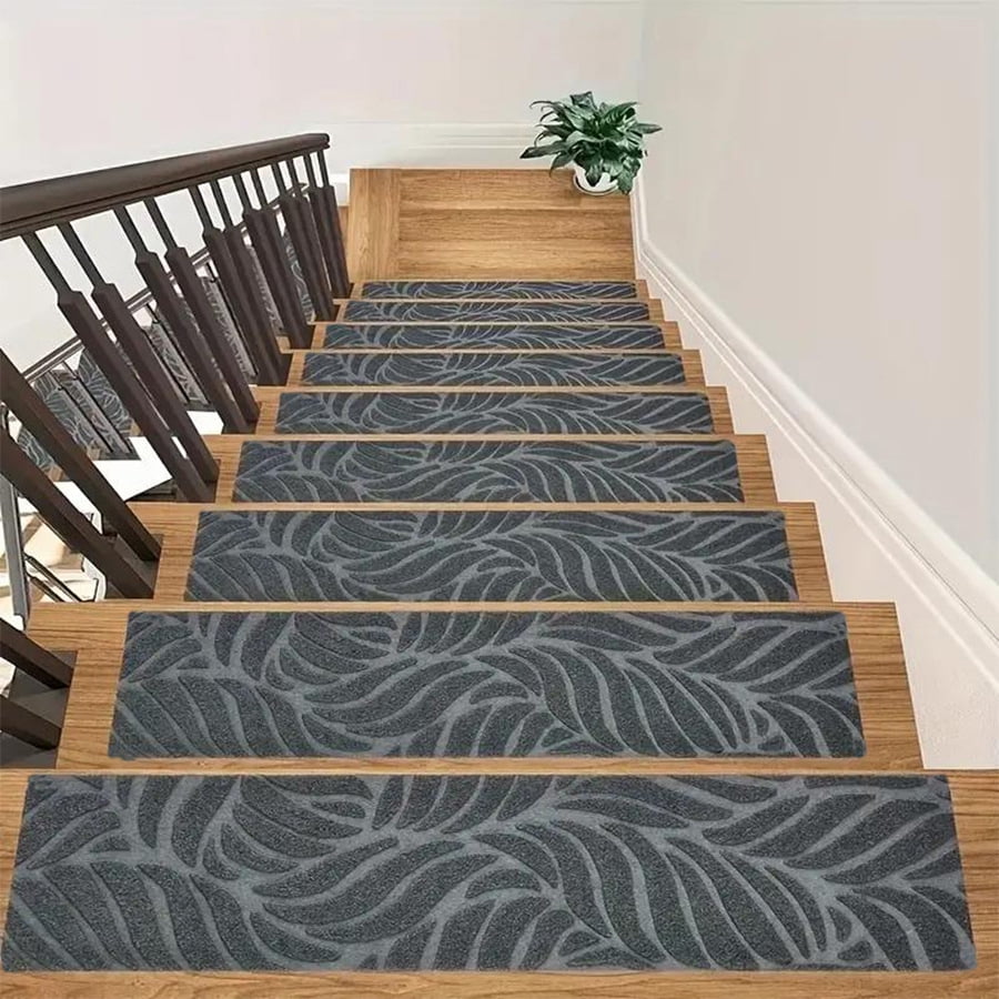 Washable non-slip Stair Treads Protector Rug Self-adhesive Carpet 1/5 ...