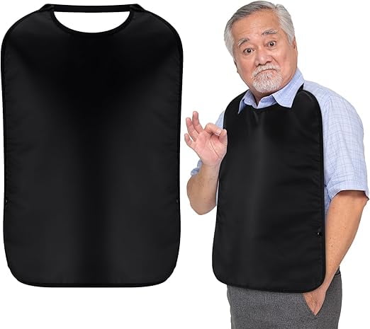 Washable with Waterproof Adult Bibs, Extra Long Clothing Protector ...