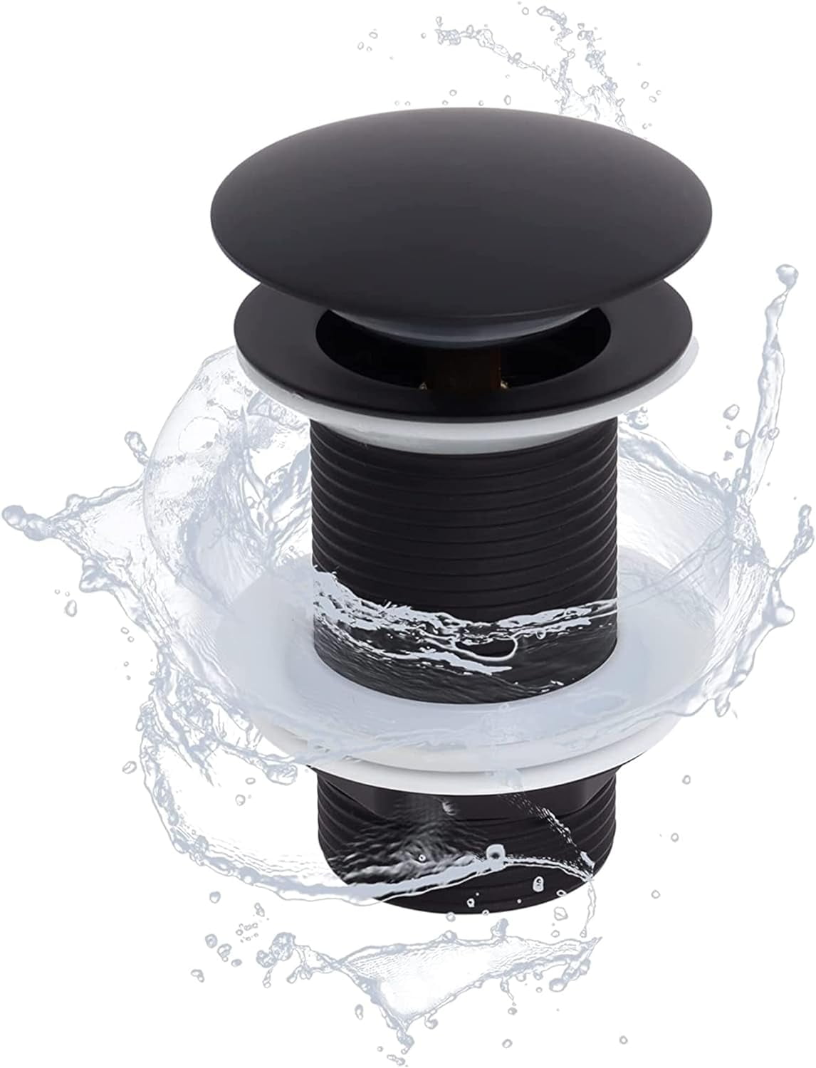 Washbasin Pop-up waste set，Drain Valve Drain Fitting ，Black Matt ...
