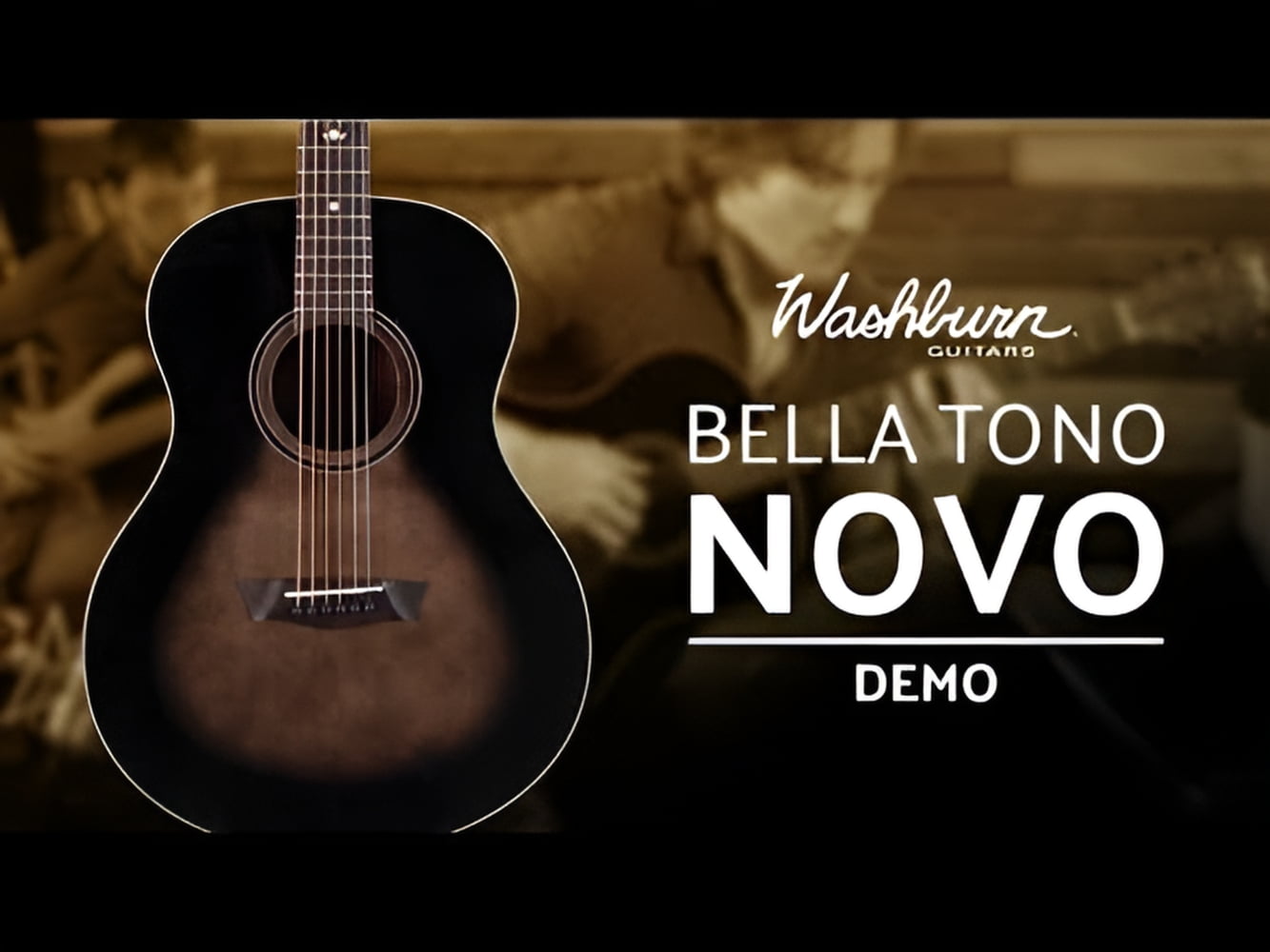Washburn Bella Tono Novo S9 Studio Acoustic Guitar Transparent Charcoal Burst - Walmart Business ...