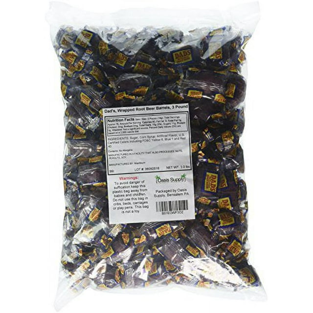 Washburn Candy Dad's, Wrapped Root Beer Barrels, 3 Pound - Walmart.com