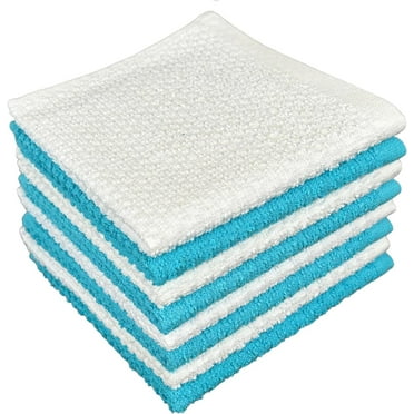 Ample Decor Sky Blue Wash Cloth Set of 10 100% Cotton - Quick Dry ...