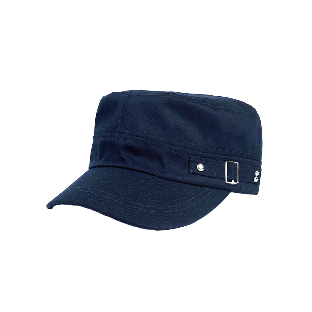 Washed Cotton Military Caps Cadet Army Caps Unique Design Vintage Flat ...