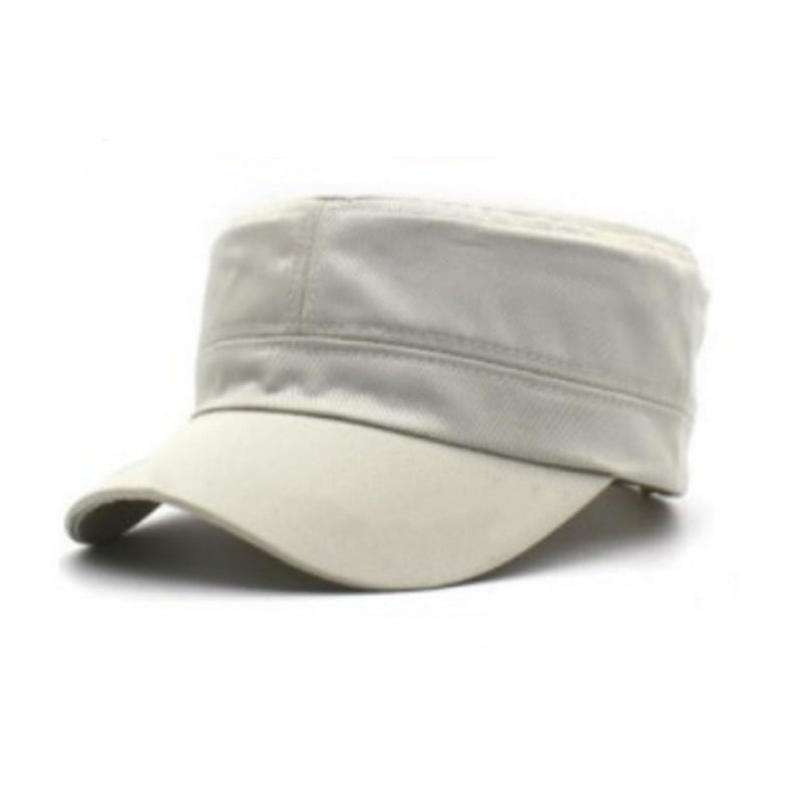 Washed Cotton Military Caps Cadet Army Caps Unique Design Vintage Flat ...