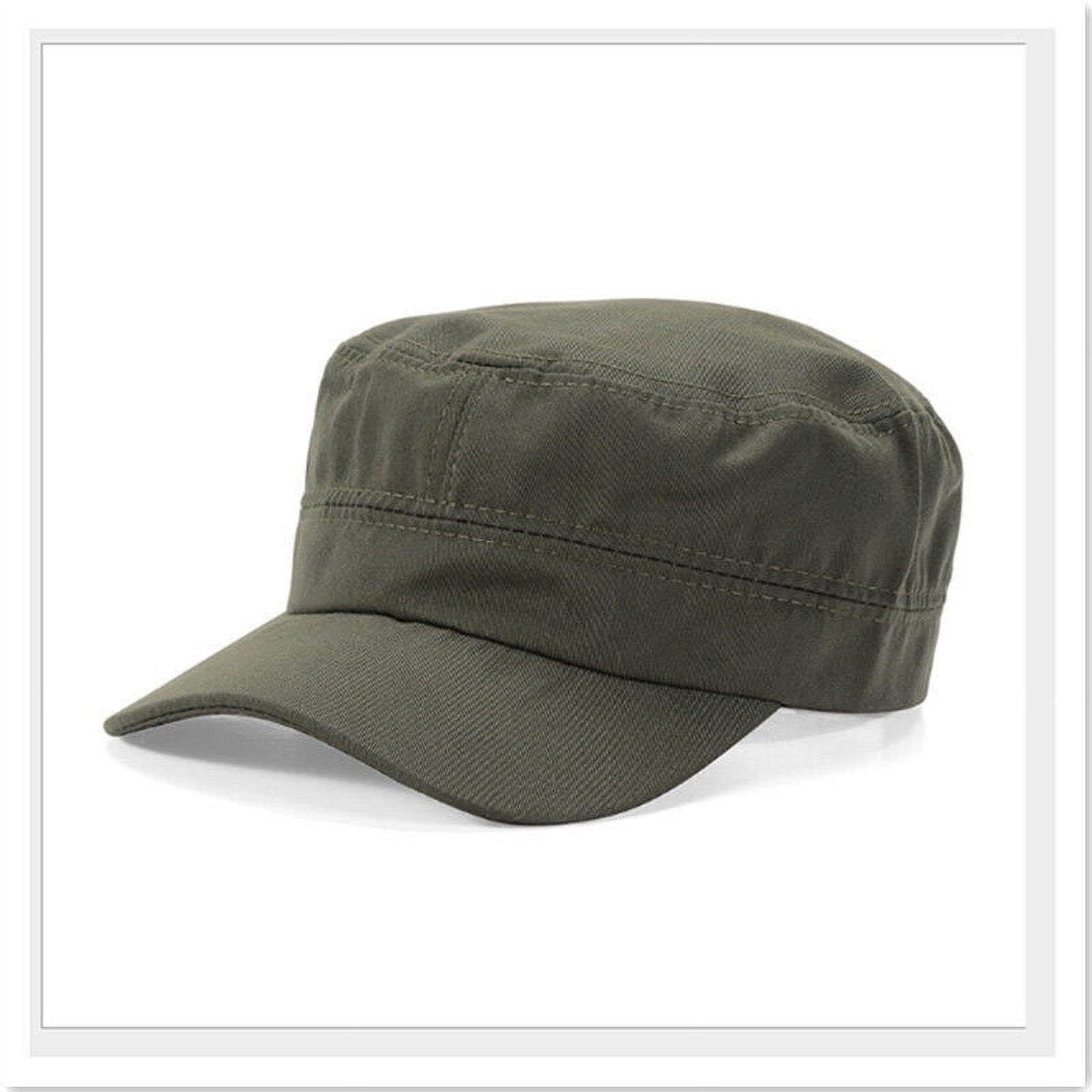 Washed Cotton Military Caps Cadet Army Caps Unique Design Vintage Flat ...