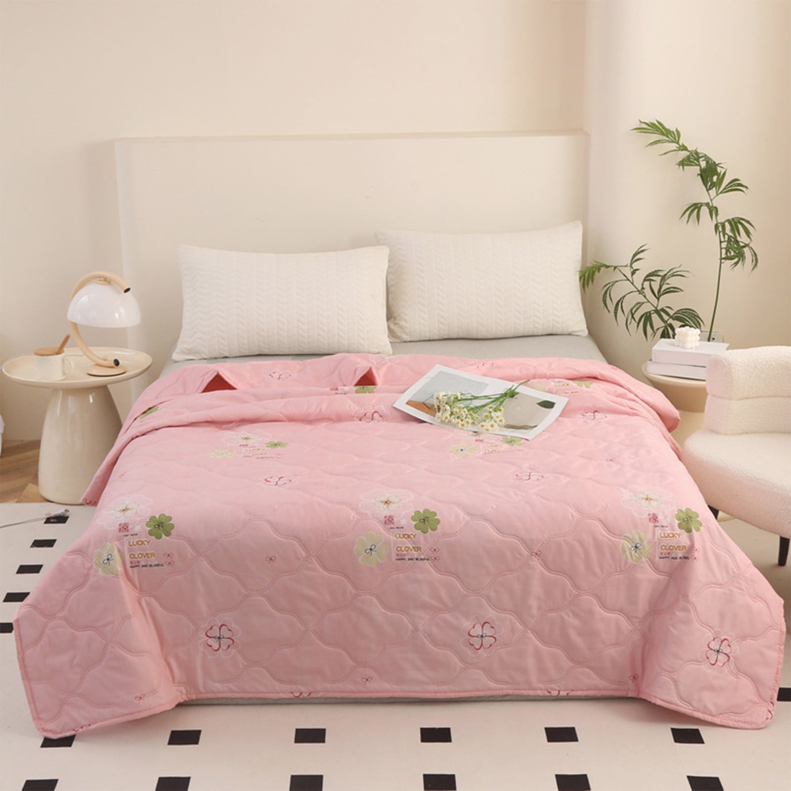 Washed Cotton Summer Quilt - Lightweight Air Conditioning Blanket ...