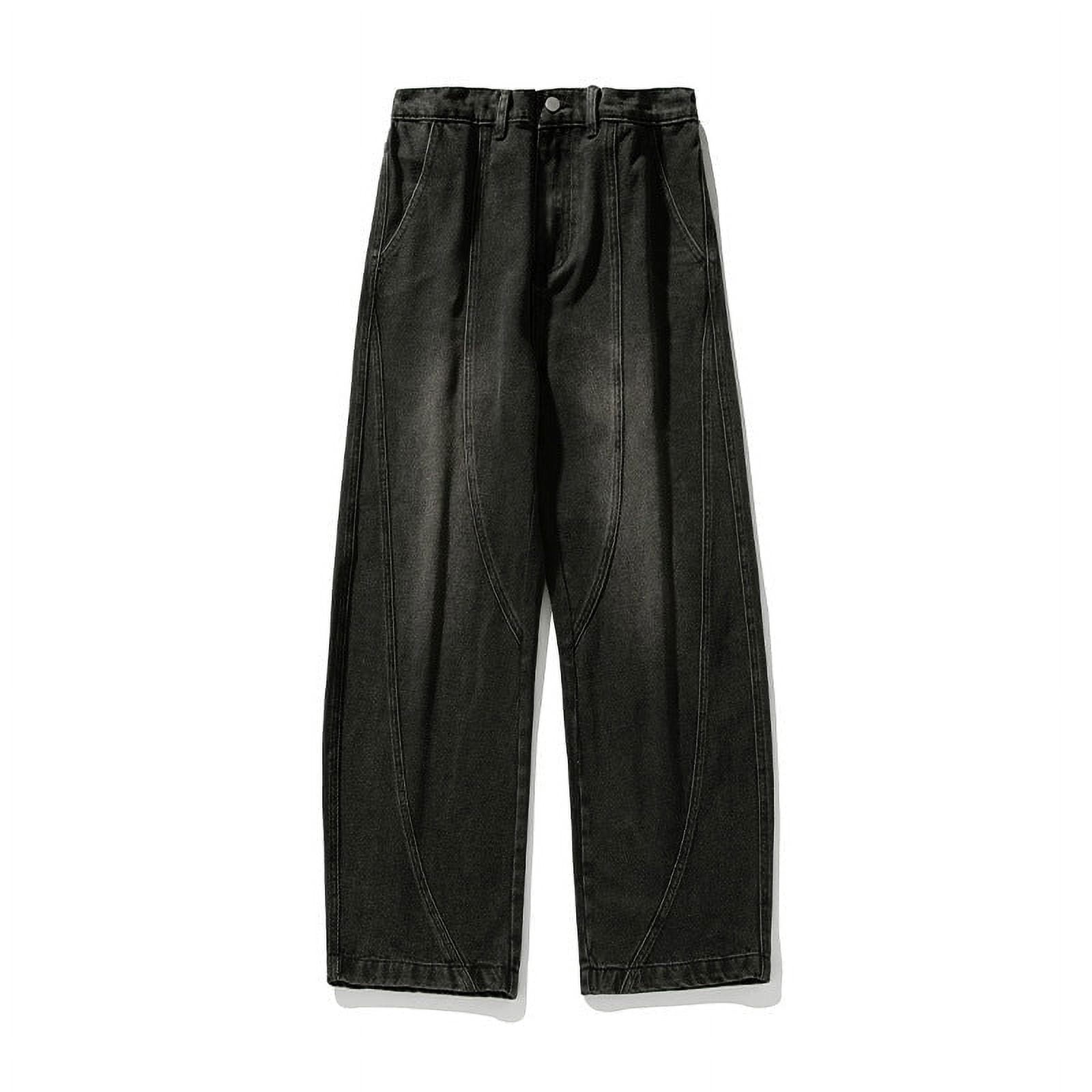 Washed Distressed Split Design Machete Jeans - Walmart.com