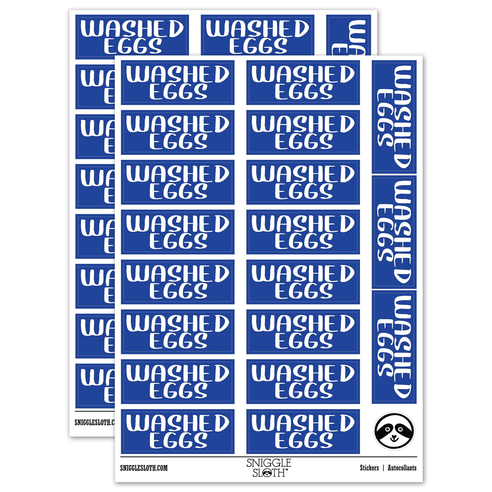 Washed Eggs Farm Chicken Duck Goose Quail Label Carton Sticker Set ...