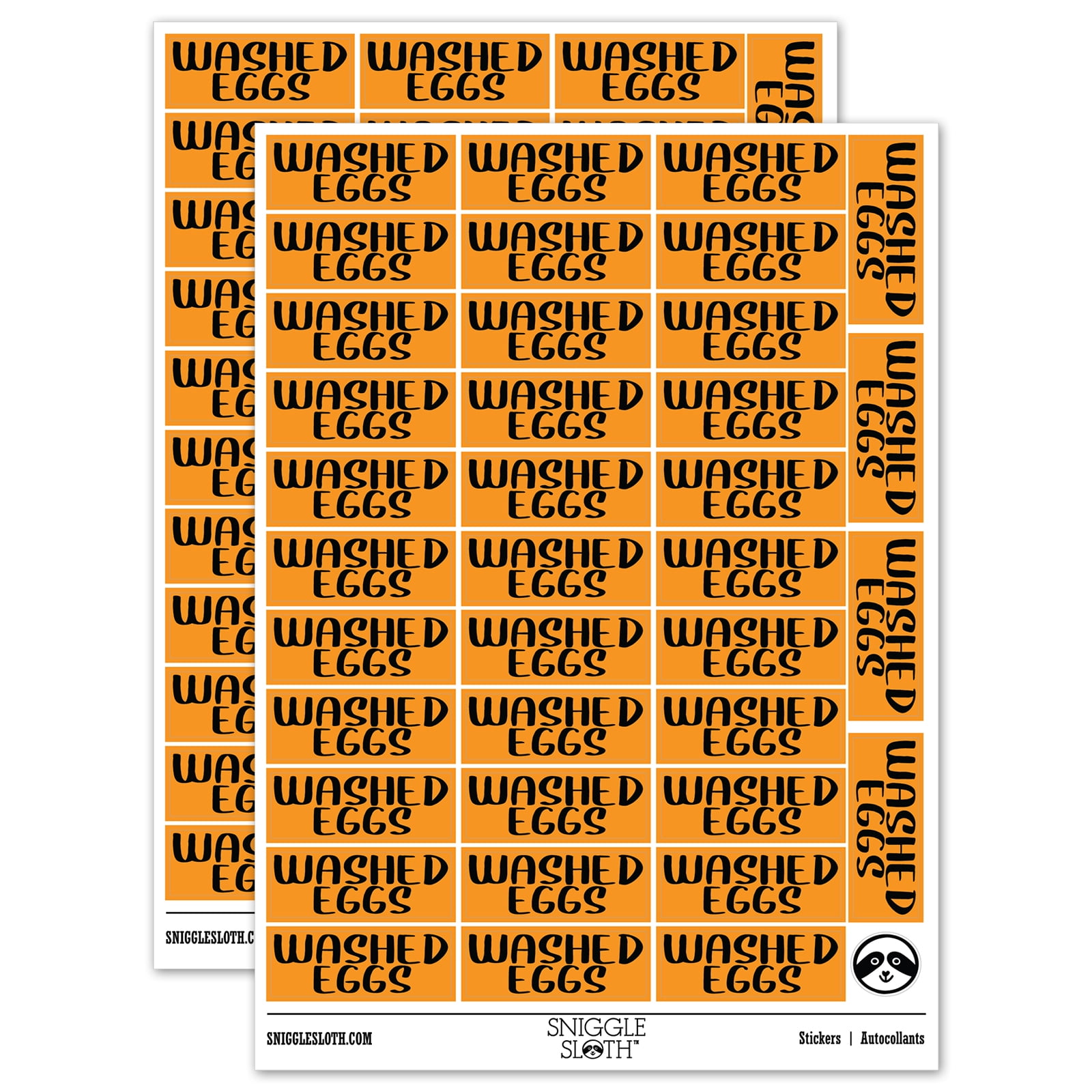 Washed Eggs Farm Chicken Duck Goose Quail Label Carton Sticker Set ...
