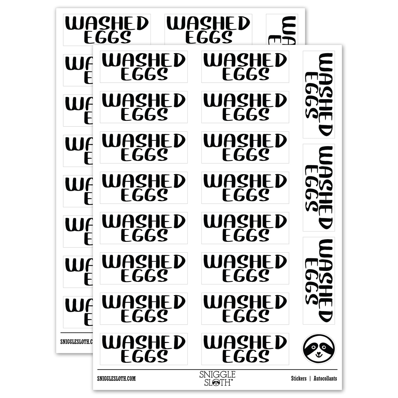 Washed Eggs Farm Chicken Duck Goose Quail Label Carton Sticker Set ...