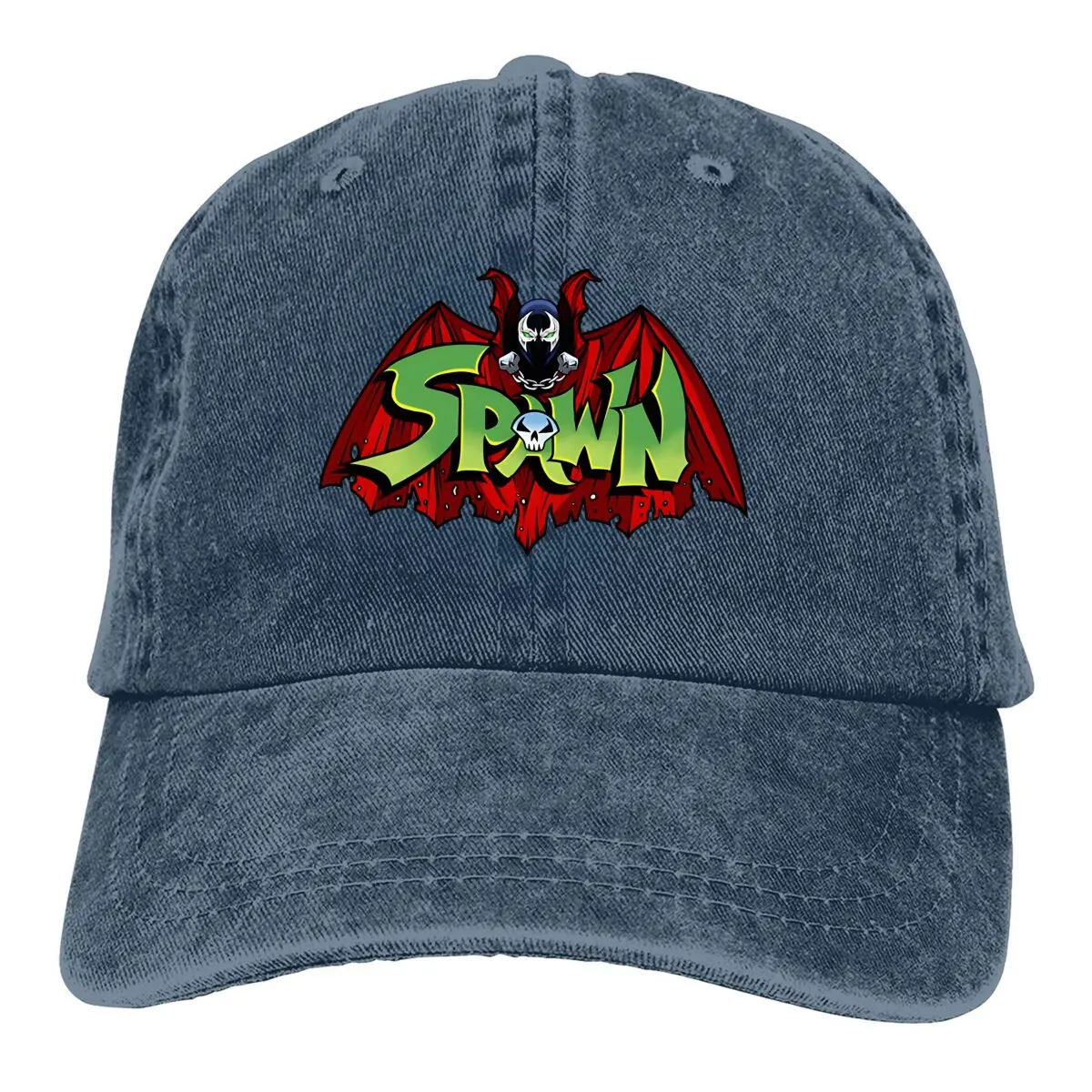 Washed Men's Baseball Cap Spawn-Bat Trucker Snapback Caps Dad Hat Spawn ...