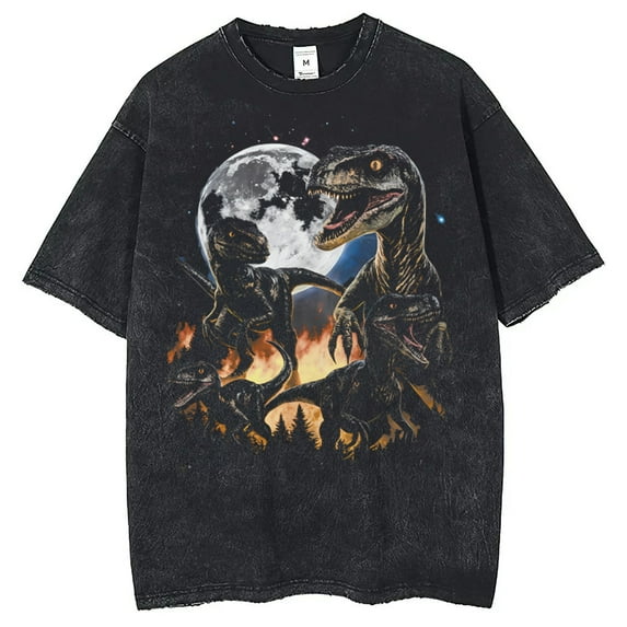 Washed Retro Men's and Women's Summer Casual Shirt T-shirt Street ...