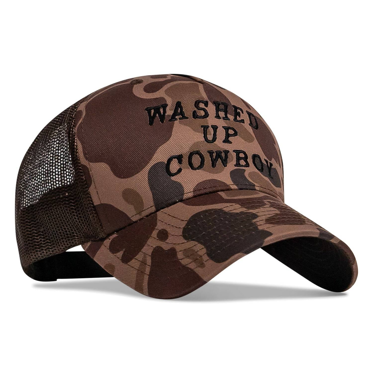 Washed Up Cowboy Snapback Dark Buck Camo / Brown - Walmart.com