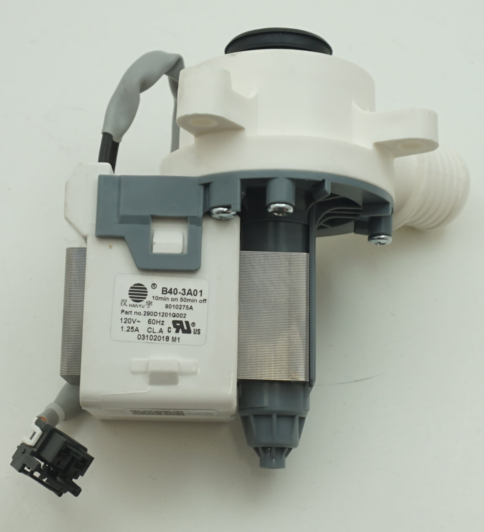 Washer Drain Pump Assembly for General Electric, WH23X27574, WH23X28418 ...