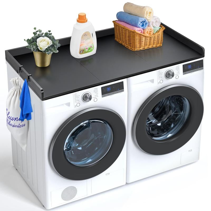 Washer Dryer Countertop with 3 Splicing Panels, 54" x 27" Wooden Washer ...