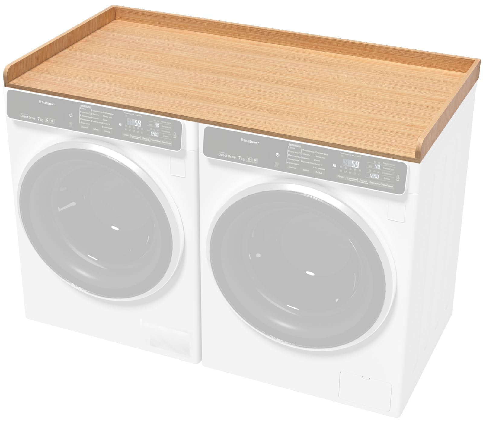 Washer Dryer Countertop 54''W x 27.5" D - Wood Laundry Countertop with ...