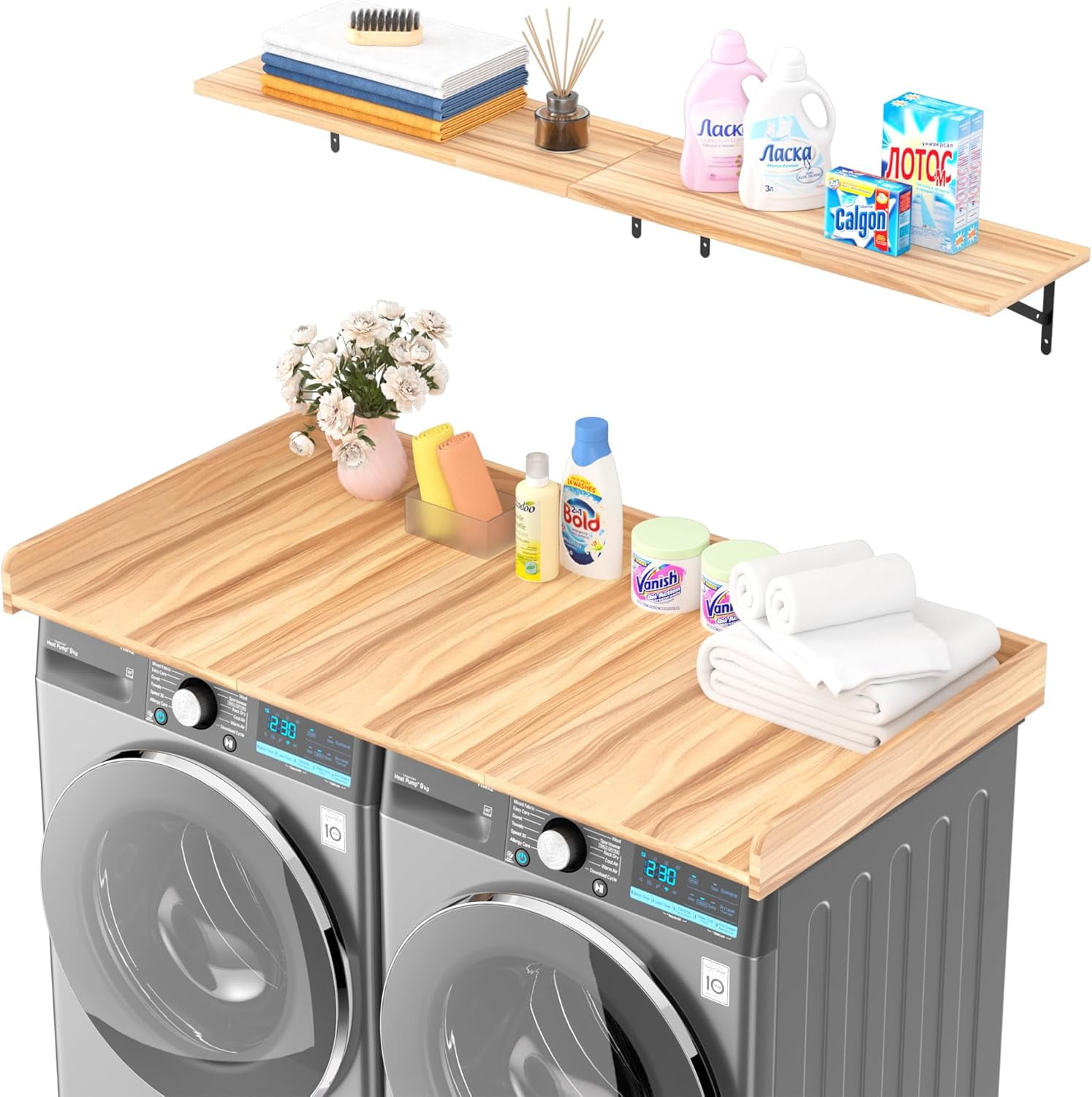 Washer Dryer Countertop, Laundry Counter Top Over Machines, Washer ...