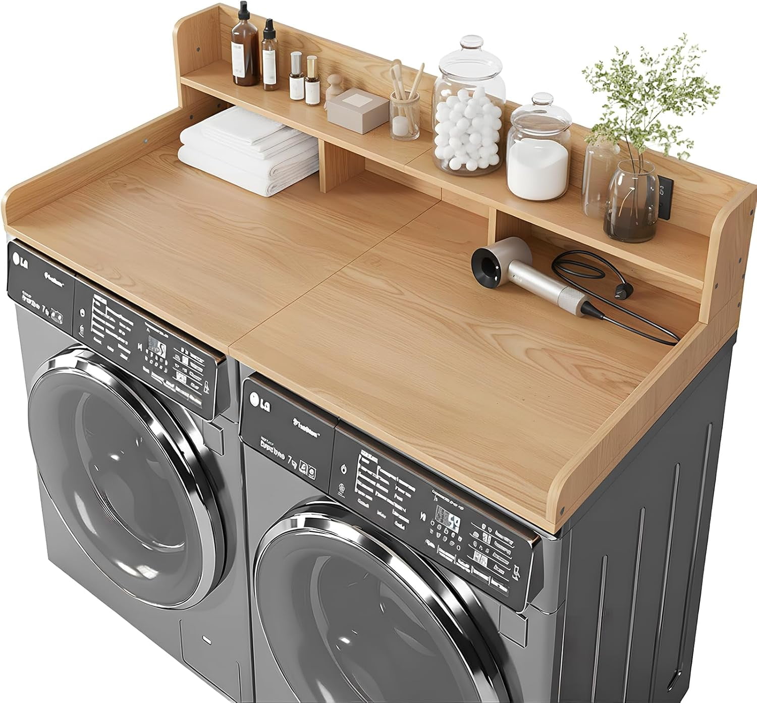 Washer Dryer Countertop with Shelf Laundry Countertop Over Washer and ...