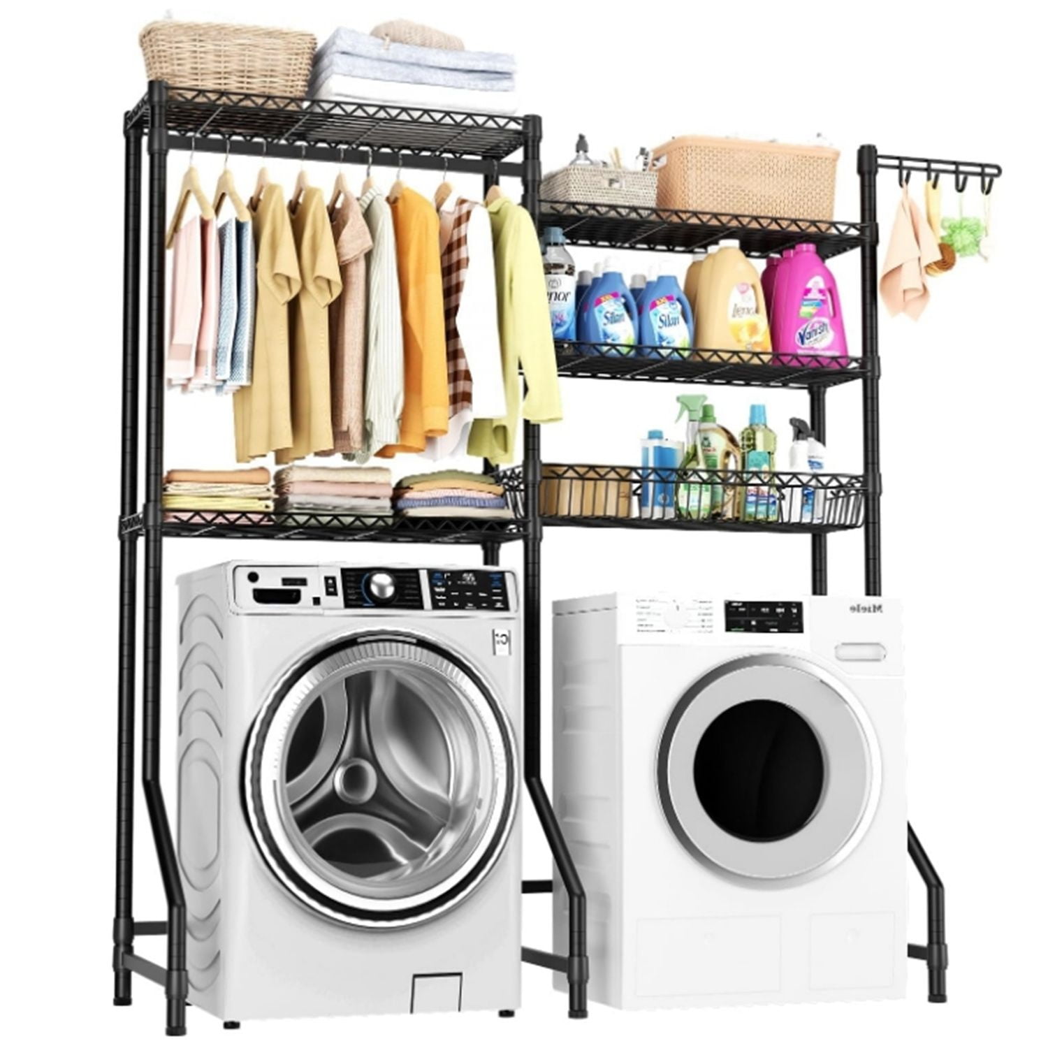 Washer And Dryer Shelf 4-Tier Over Washer & Dryer Laundry Rack – Heavy ...