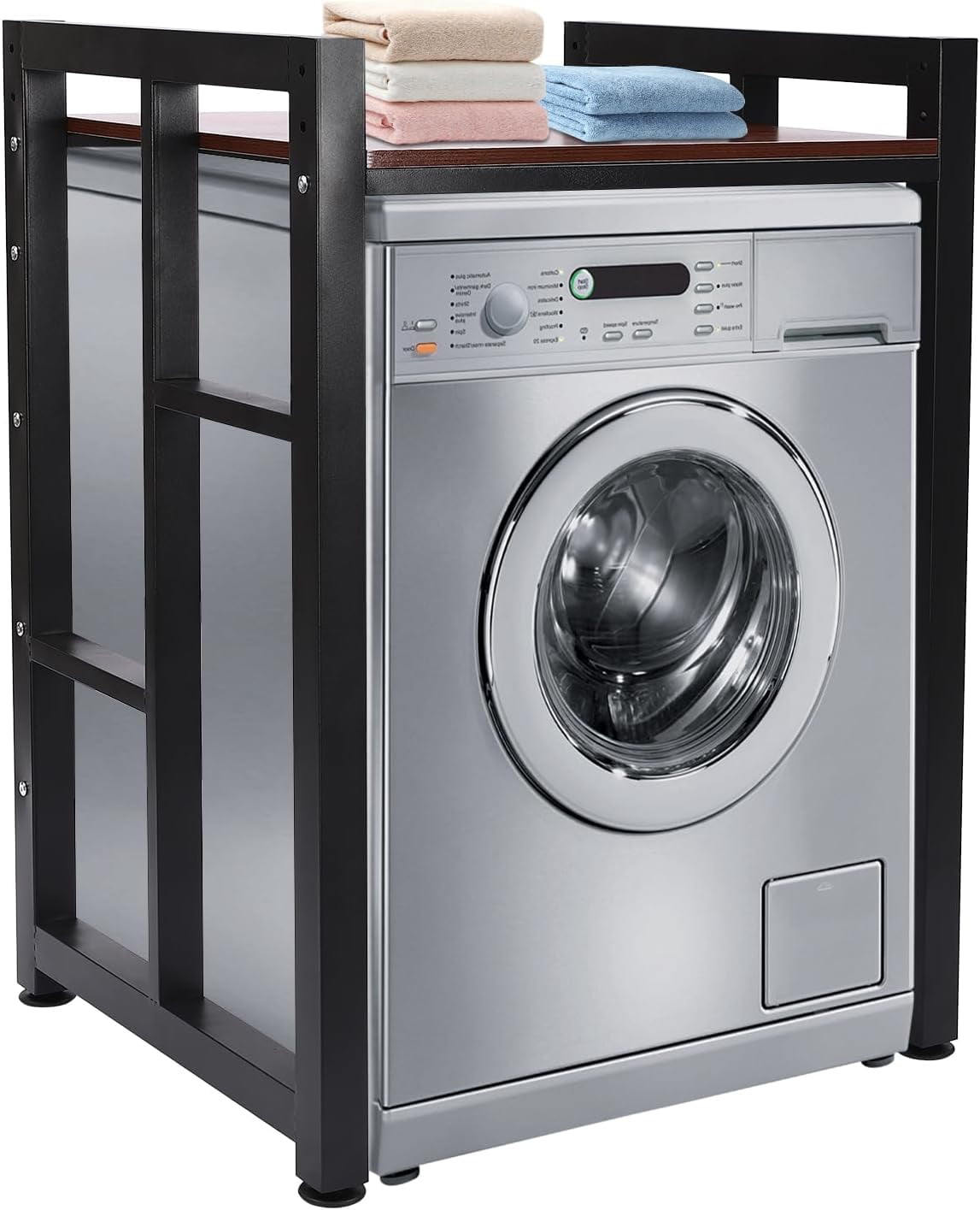 Washer Dryer Stacking Rack Stand, Heavy Duty Over Washer&Dryer Shelves ...