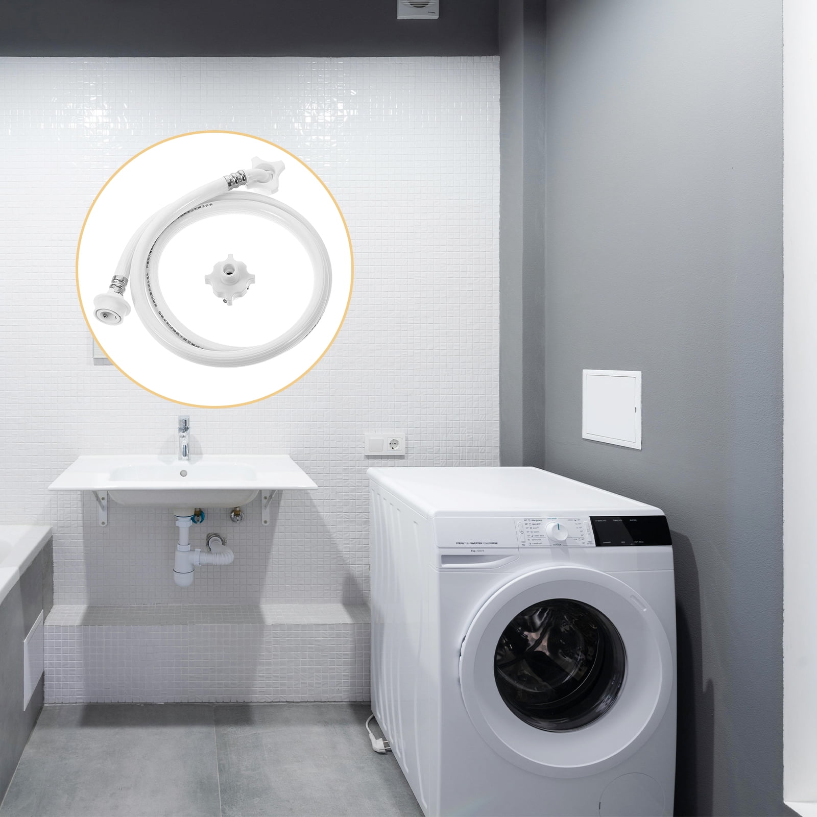 Washer Hose Set,Universal Washing Machine Inlet Hose Extension ...