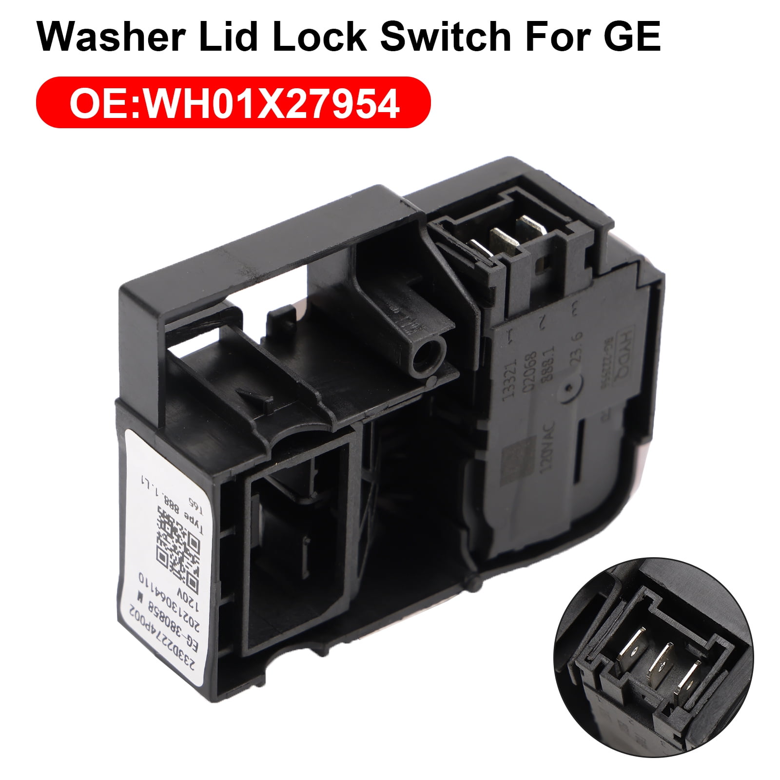 Washer Lid Lock Switch WH01X27954 Fit For GE Hotpoint Washing Maching ...