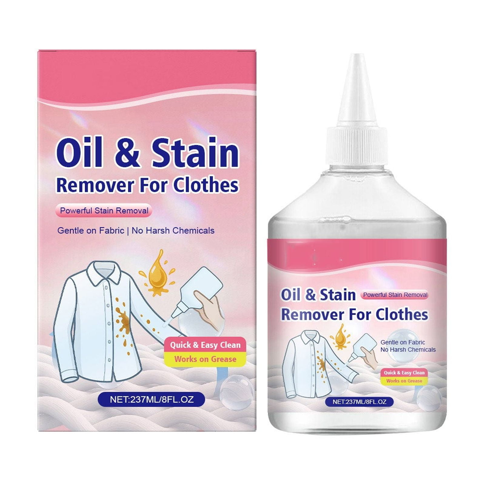 Washer Machine Cleaner,Stain Cleaner,237ml Clothing Degreaser Cleaner ...
