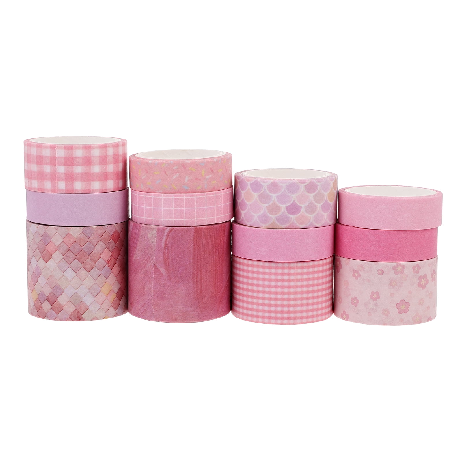 Washi Paper Tape Colored Duct 12 Rolls Set Lattice Account Notebooks ...