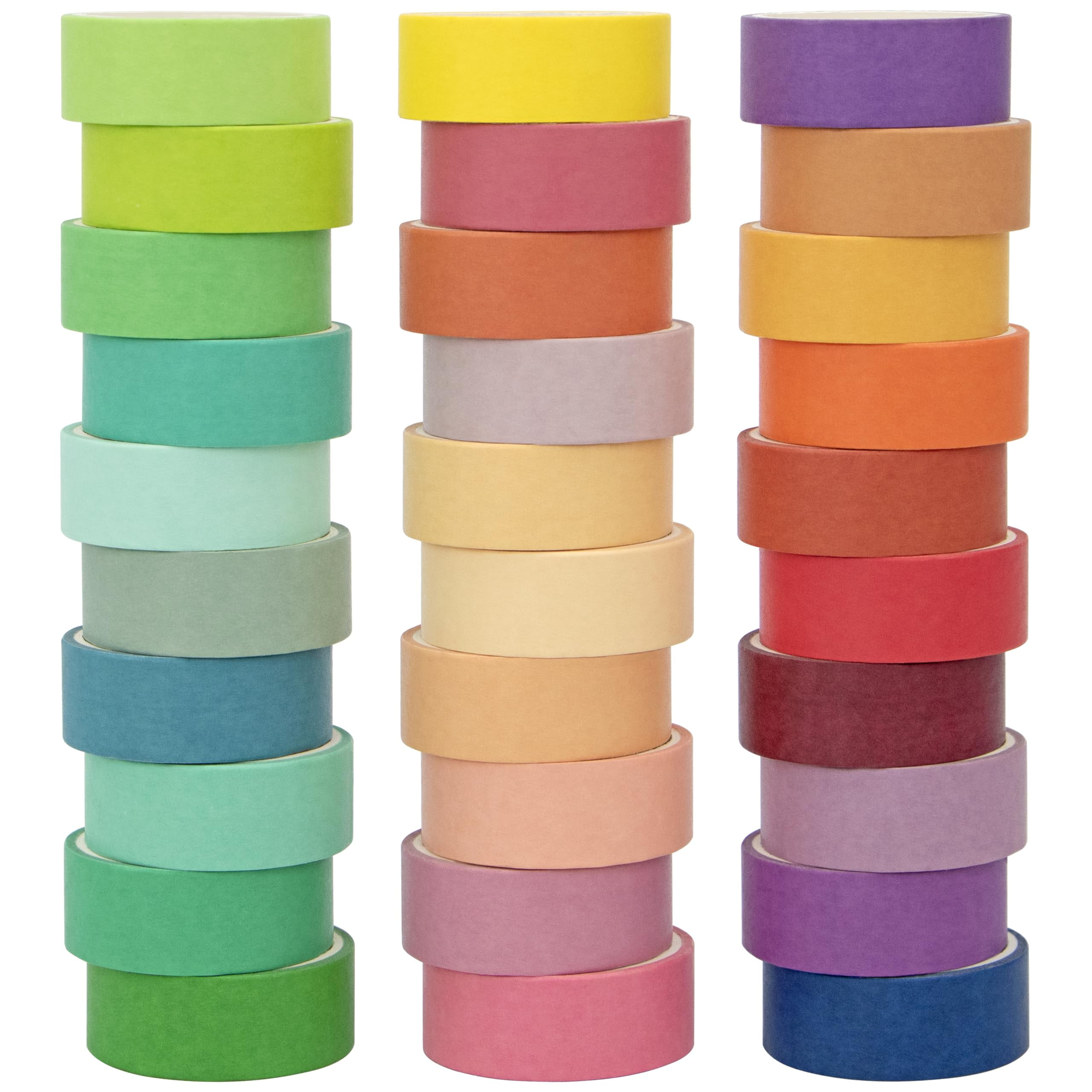 Washi Tape Set, 30 Rolls Decorative Craft Tape, 1.5cm x 3m Colored Tape ...
