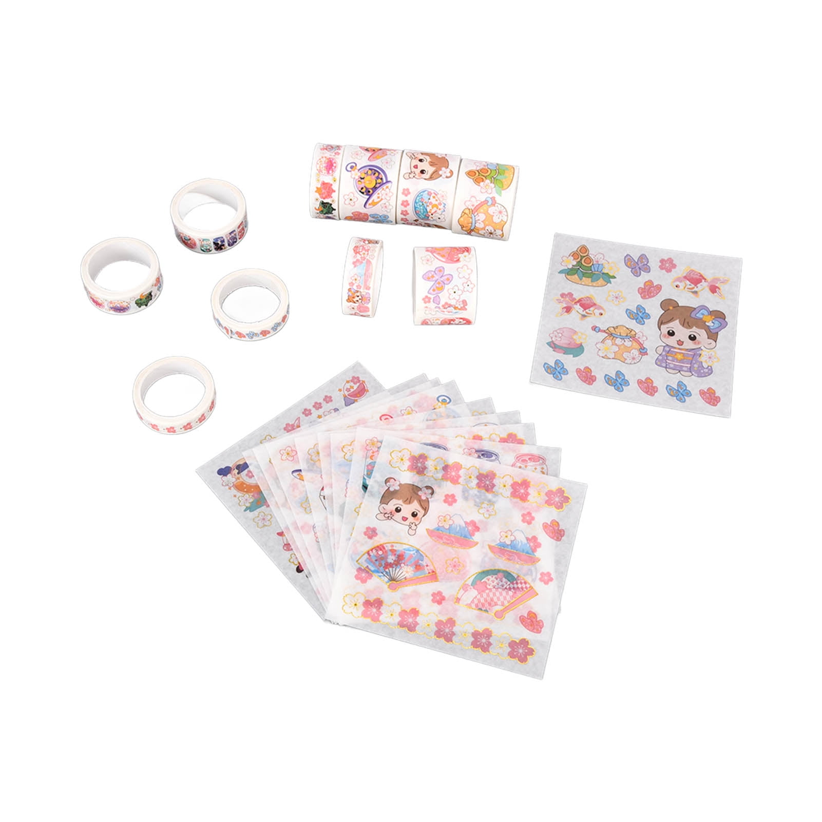 Washi Tape Set Hot Stamping Decorative Adhesive Tape with Cartoon ...