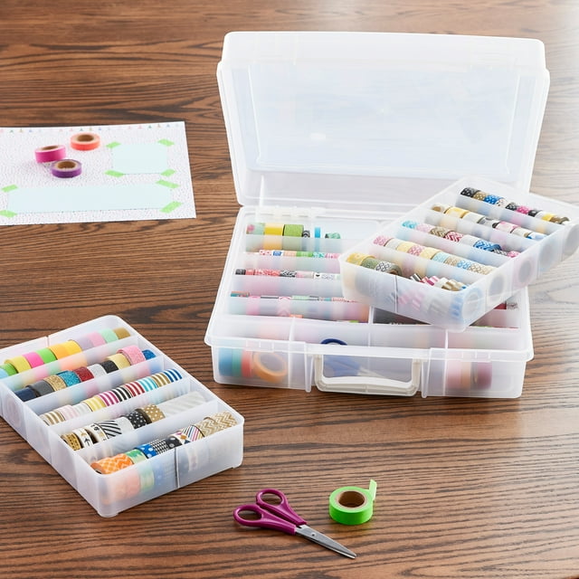 Simply Tidy™ Washi Tape Storage Keeper, 28 Compartments Organizer Box ...