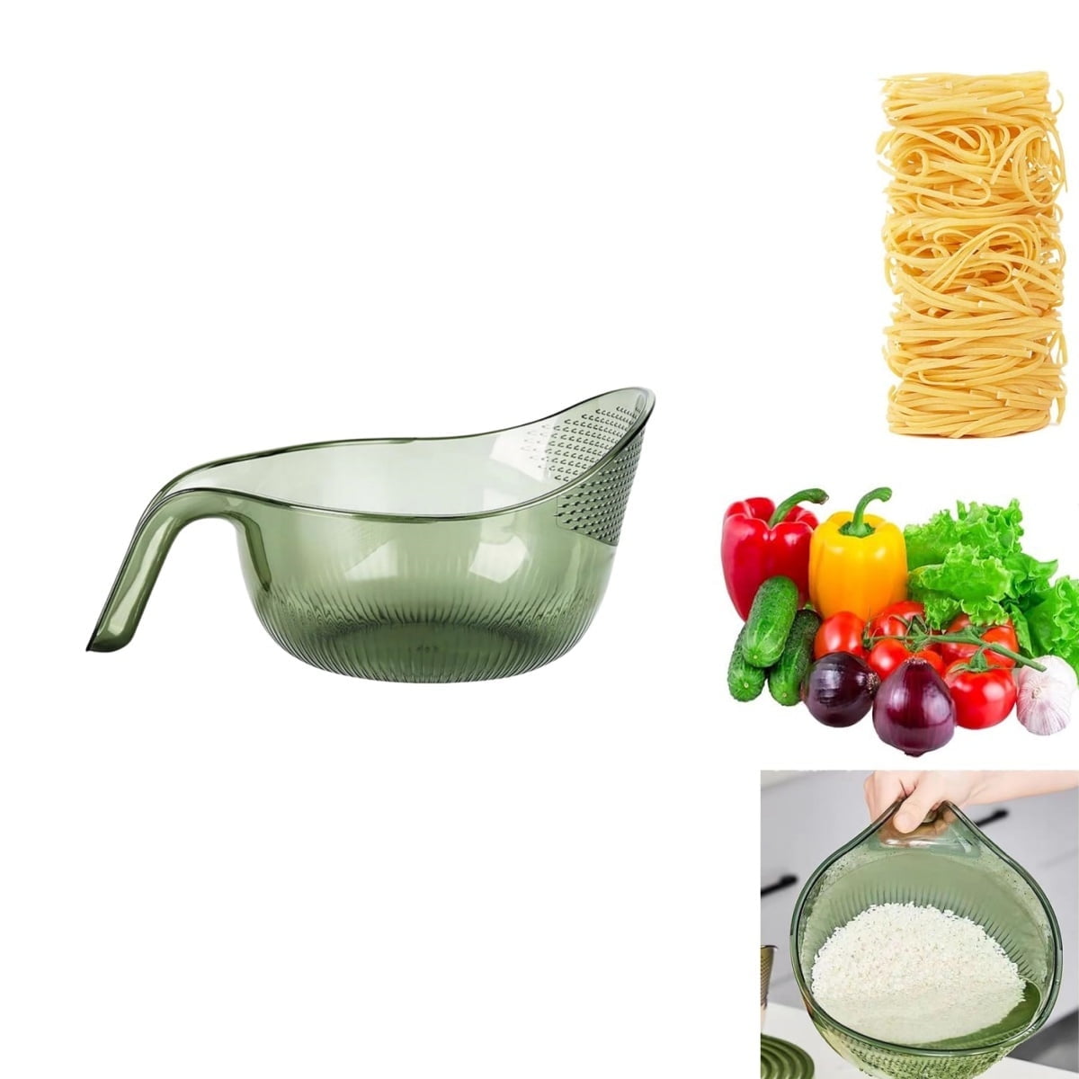 Washing Bowl for Fruit Washing,QZS Reusable Washing Bowl, Portable ...