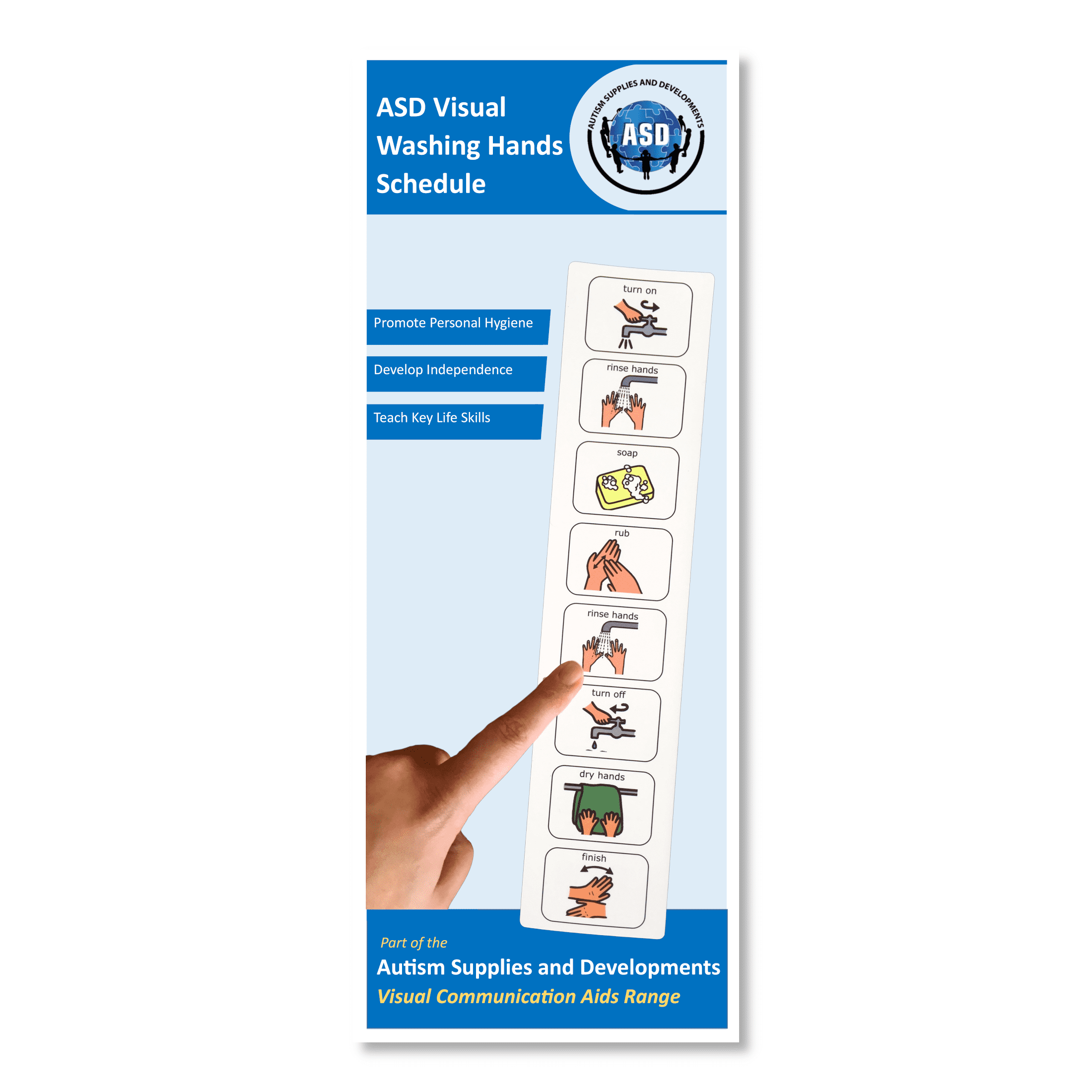 Washing Hands Schedule –Personal Hygiene Routine Visual Symbol Board ...
