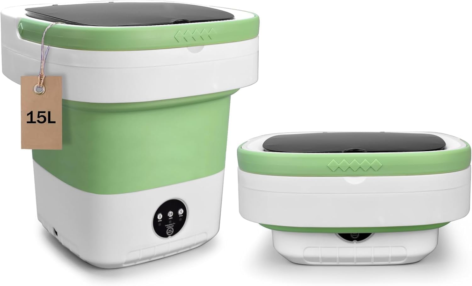 Washing Machine, 15L Upgraded With Spin Basket, Foldable Mini Washer ...