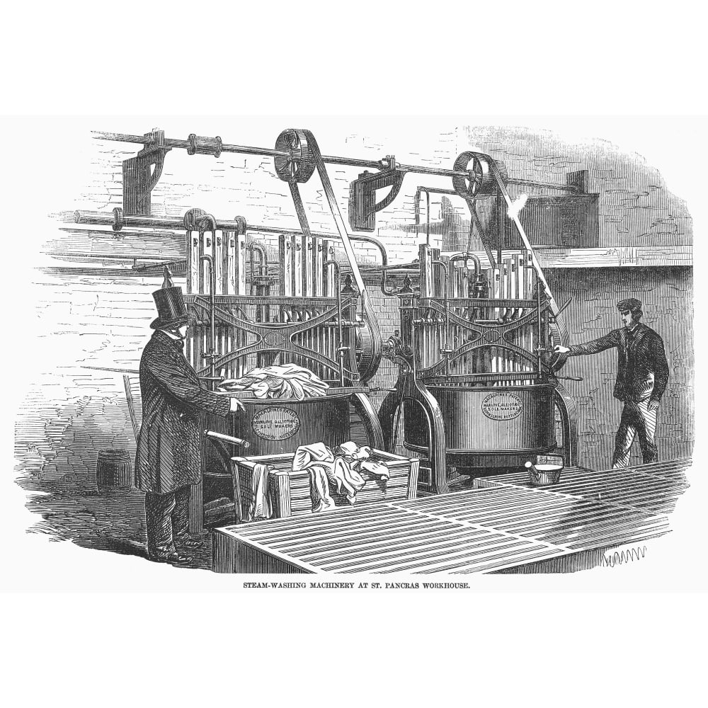 Washing Machine 1857. Nsteam Washing Machine At St. Pancras Workhouse ...