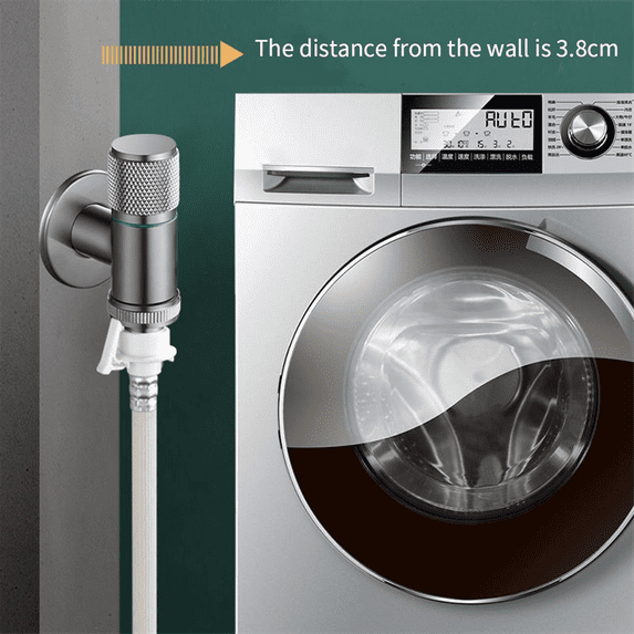 Washing Machine Automatic Water Stop Valve Solid Brass Single Cold Wall ...