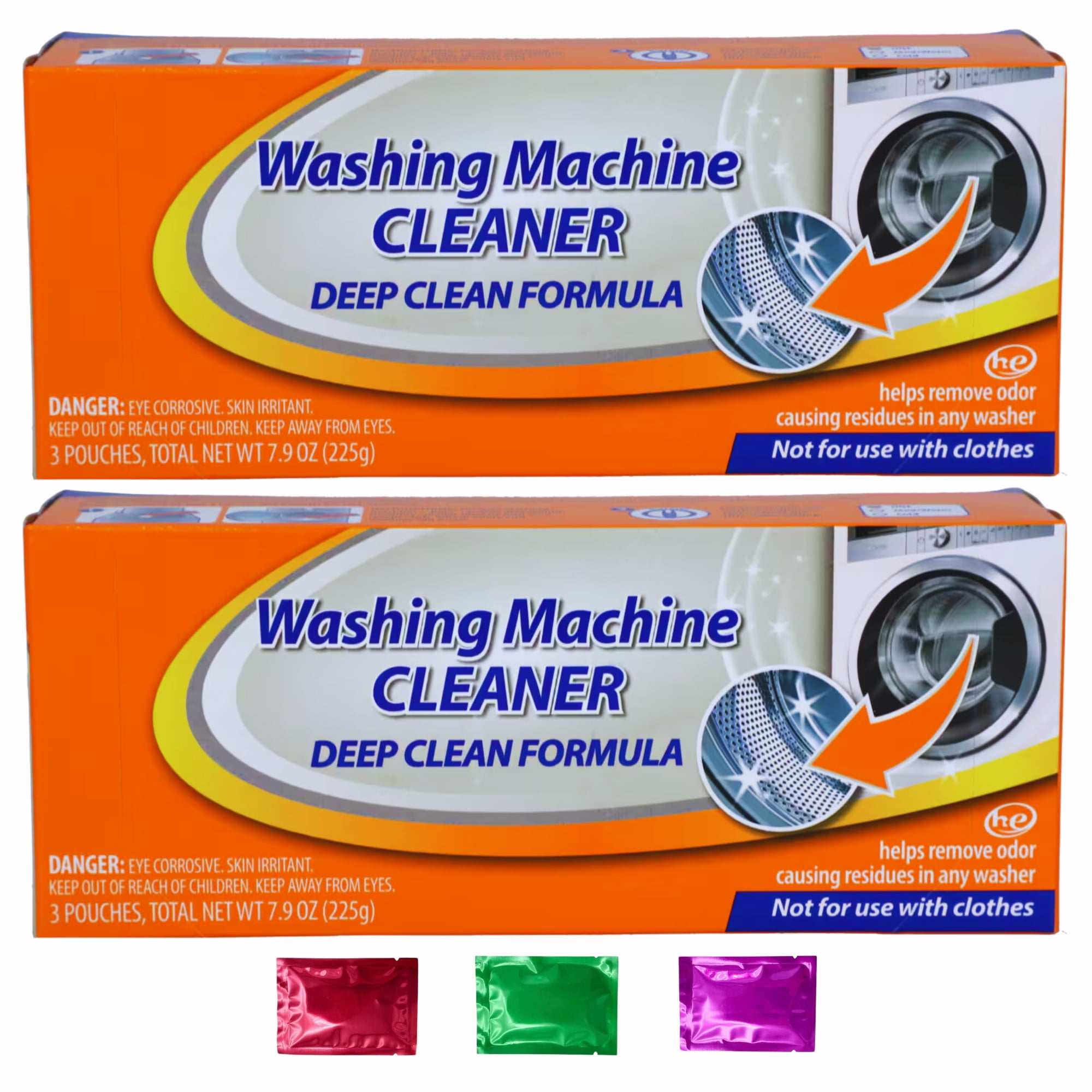 Washing Machine Cleaner 6-ct Pouches Pack of 2, Deep Clean Formula ...